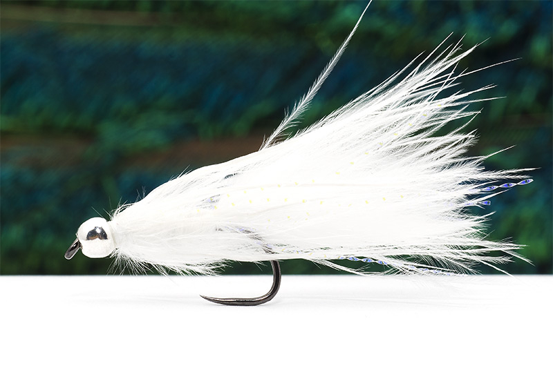 Troutline Tactical White UV Marabou Streamer